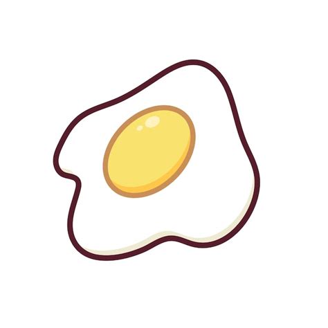 Premium Vector Fried Egg Cartoon Vector Illustration