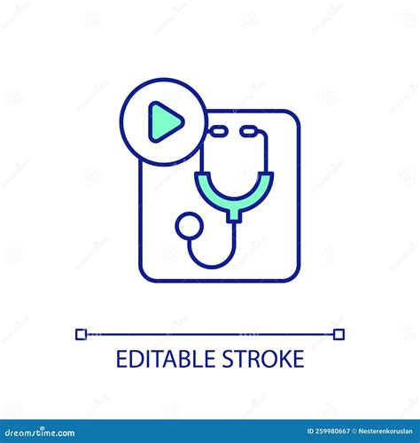 Medical Consultation Online RGB Color Icon Stock Vector Illustration