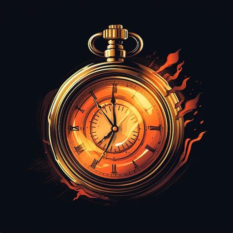 Stopwatch Logo Illustration Design Vector Images Premium Ai Generated