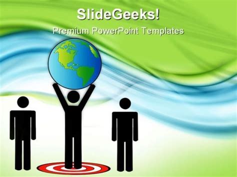 Targeted Person Carrying Globe Global Powerpoint Themes And Powerpoint