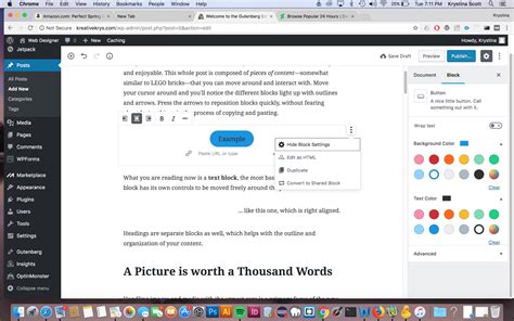 Adding A Button In Gutenberg WP Tutoring