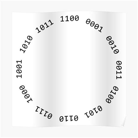 Binary Clock Poster For Sale By Sciencecorner Redbubble