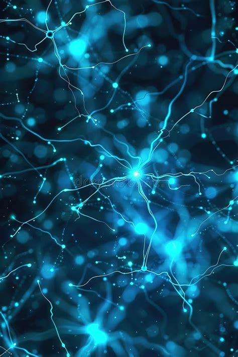 Conceptual Representation Of Neural Networks And Synaptic Connections With Glowing Pathways