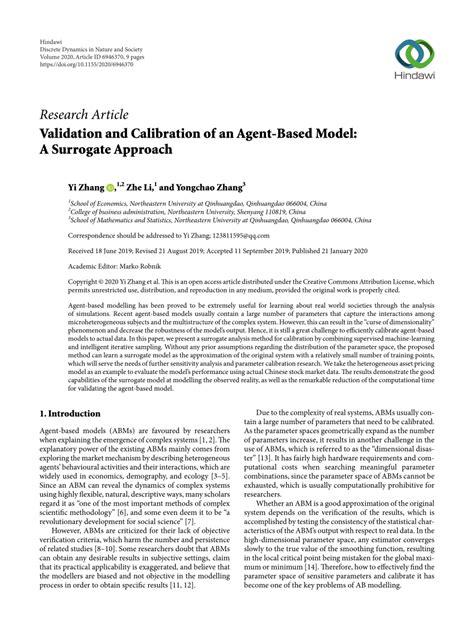 pdf validation and calibration of an agent based model a surrogate