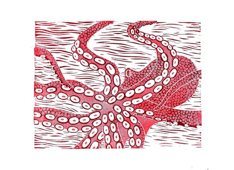 Two Colour Reduction Linocut R Printmaking