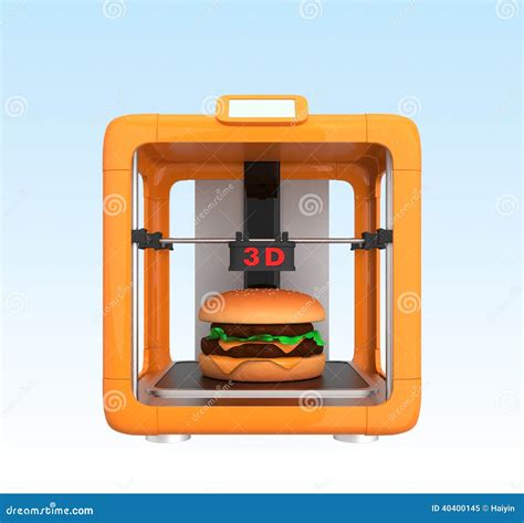 3D Printing Technology For Food Industry Stock Illustration