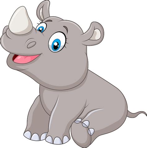Rinoceronte De Dibujos Animados Una Ilustraci N De Dibujos Animados De