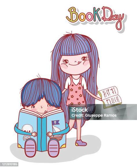 귀여운 소년 앉아 독서 책 해적과 소녀 와 오픈 북 교육에 대한 스톡 벡터 아트 및 기타 이미지 교육 마술사 귀여운 Istock