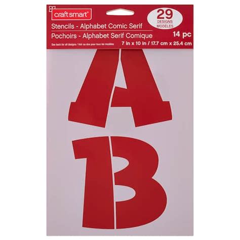4 5 Comic Serif Alphabet Stencils By Craft Smart® Michaels
