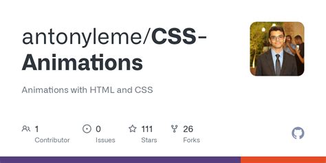 GitHub Antonyleme CSS Animations Animations With HTML And CSS