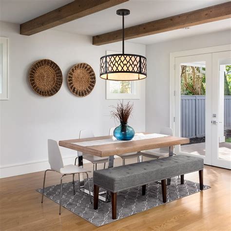 Rectangular Drum Pendant Lighting Capital Lighting 344664wk Archer