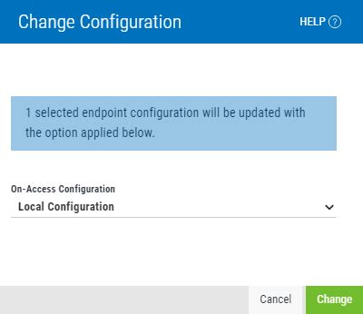 Change Configuration Dialog Box