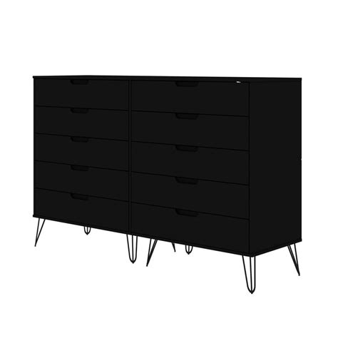 Manhattan Comfort Rockefeller T Black Dresser 156gmc2 Comfyco