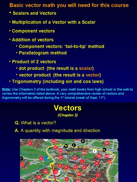 Lecture 1 Part 2 Vectors Review Pdf Euclidean Vector Teaching