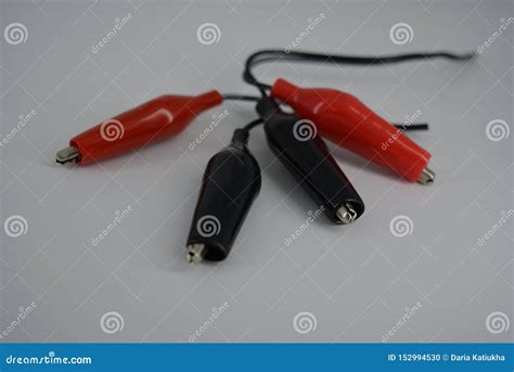 Electrical Wire With Red And Black Connectors For Connecting To A Power Source Plus And Minus