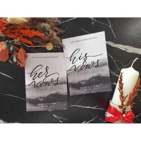 Wedding Vows Card Customized 5x7 Inches Size Shopee Philippines