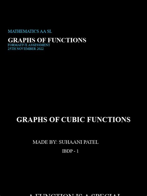 Graphs Of Cubic Functions Pdf Functions And Mappings Mathematics
