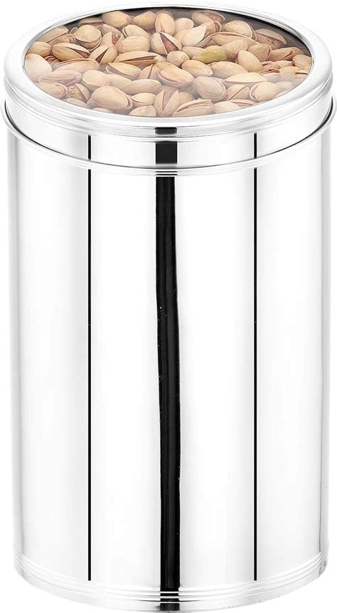 Globus Opera Plus Stainless Steel Transparent See Through Container Steel Grocery Container