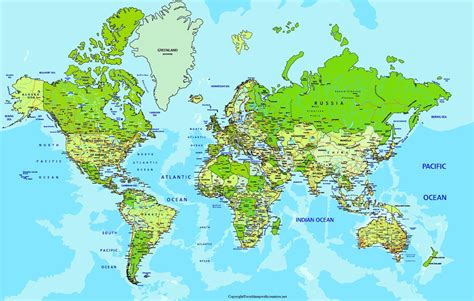 World Map Showing Countries And Capitals Map Of Worldworld Map With