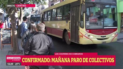 Confirmado mañana paro de colectivos YouTube