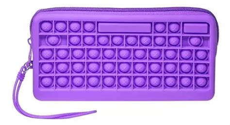 Estojo Escolar Em Silicone Pop It Poosh Teclado Roxo Dac Parcelamento Sem Juros