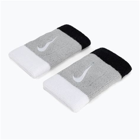 Frotki Na Nadgarstek Nike Swoosh Doublewide Wristbands Szt Lt Smoke Grey Black White