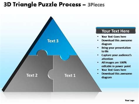 PowerPoint Slidelayout Chart Triangle Puzzle Ppt Design