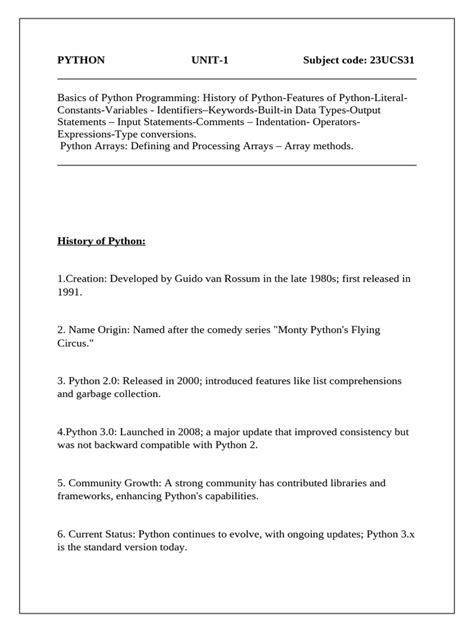 Py Unit1 Pdf Python Programming Language Boolean Data Type