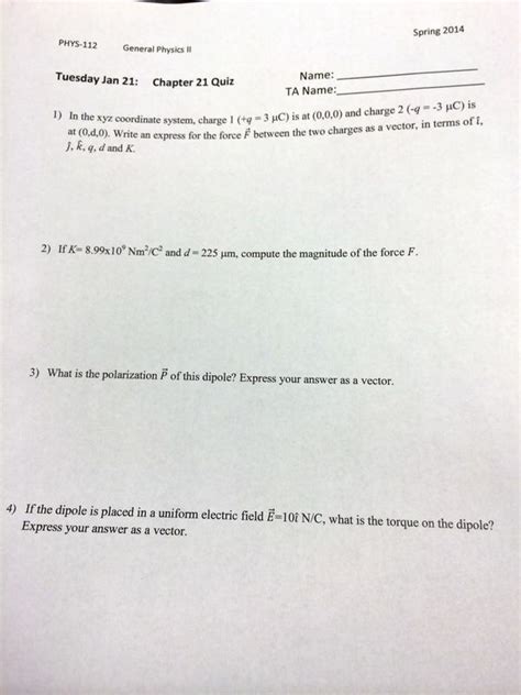 Solved In The Xyz Coordinate System Charge Q Mu C Chegg