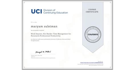 Maryam Elias On Linkedin Completion Certificate For Work Smarter Not