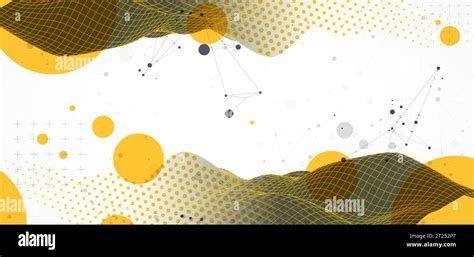 The Abstract Wave Is Made In A Frame Style Halftone Template For Science And Technology