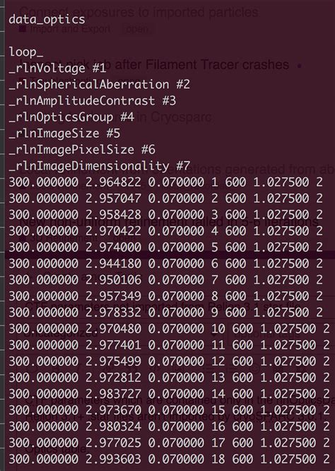 ctf parameters not imported from relion 3 1 star file troubleshooting