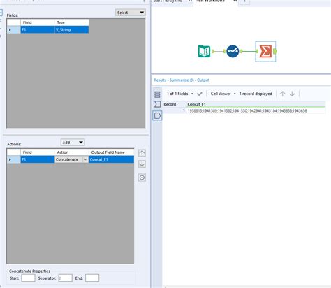 solved concatenate numbers columns using semicolon alteryx community