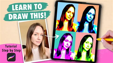 Turn Your Photo into a Pop Art Portrait in Procreate - step by step tutorial - YouTube
