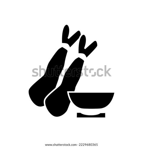 Simple Vector Black Japanese Food Stock Vector Royalty Free