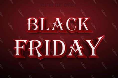 Black Friday Vintage Font Style Effect Vector File Illustrator Premium
