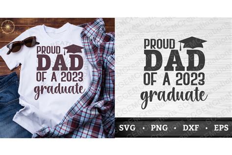 Proud Dad Of A 2023 Graduate Svg Graphic By Sc Gem Creations · Creative