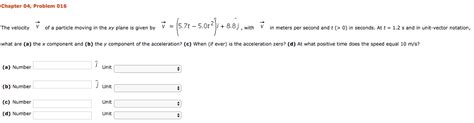 solved the velocity vector v of a particle moving in the xy