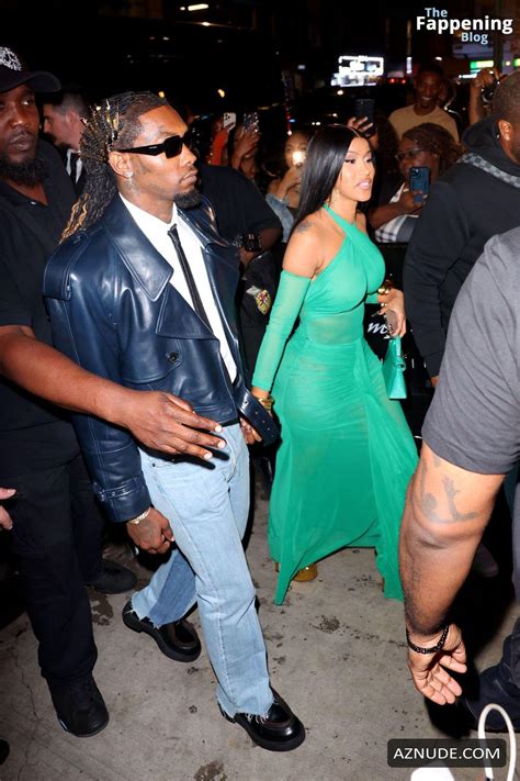 Cardi B Sizzles In Sexy See Through Green Dress At Mtv Awards After