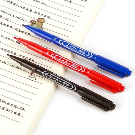【赫琦商舖】開學必備文具 雙頭有粗有細 麥克筆 簽字筆 好寫不糊 快乾油性筆 蝦皮購物