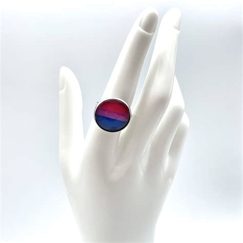 Adjustable Bisexual Bezel Ring THE PRIDE SHOP