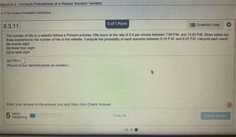 Solved Objective Compute Probabilities Of A Poisson Chegg