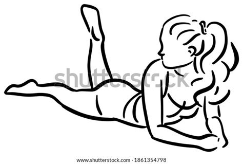 Line Drawing Sexual Womans Silhouette Stock Vector Royalty Free Shutterstock