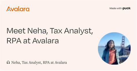 Isabelle Yanchulis On Linkedin Meet Neha Tax Analyst Rpa At Avalara