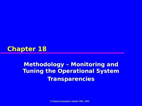 ppt chapter 18 methodology monitoring and tuning the operational