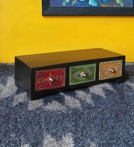 Brown Rectangular Wooden Table Organizer For Home Size L 152 X B 10