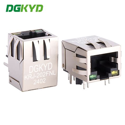 Krj 202fnl Rj45 Connector Gigabit Router Network Socket Single Port Rj45 Jack With Integrated