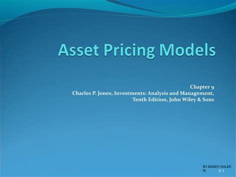 Asset Pricing Models Ppt