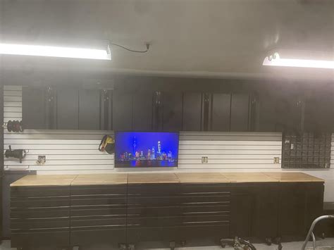 Added Some Slat Wall And Some Tilting Bins From Harbor Freight