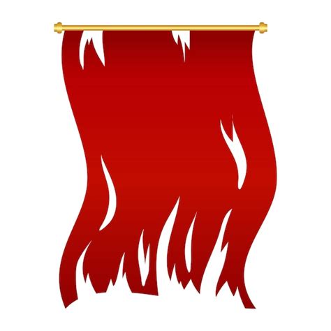 Premium Vector Damaged Red Flag Illustration